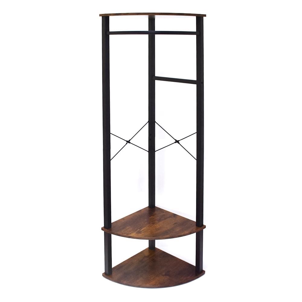 Industrial Design Corner Hallway Storage Hanging Rack - Furnished With ...
