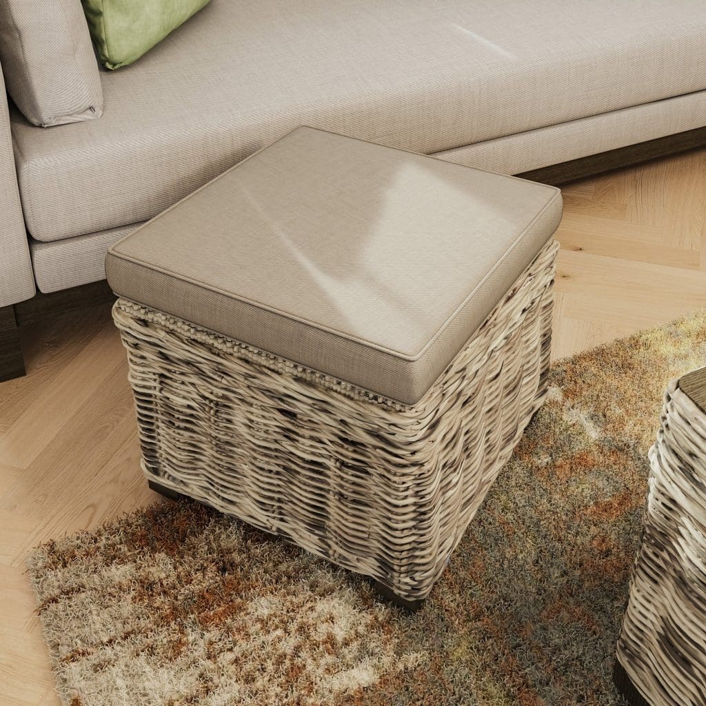 Maya Handmade Kubu Rattan Small Storage Stool - Furnished With Style